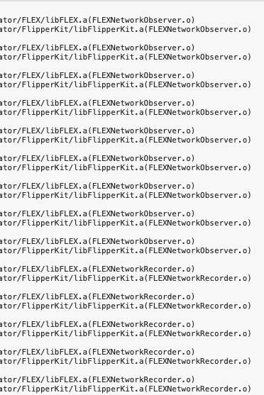 Duplicate Symbols When Install Flex · Issue 1993 · Facebookflipper · Github