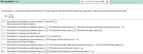 Solved Find All Values X A Where The Function Is