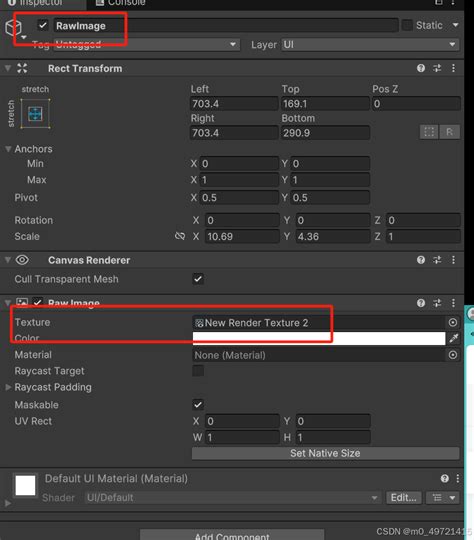 Unity3d 在rawimage上投射相机视野unity Rawimage Csdn博客