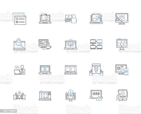 텔레마케팅 개요 아이콘 모음입니다 텔레마케팅 영업 통화 아웃바운드 인바운드 마케팅 프로모션 벡터 및 일러스트레이션 개념 세트