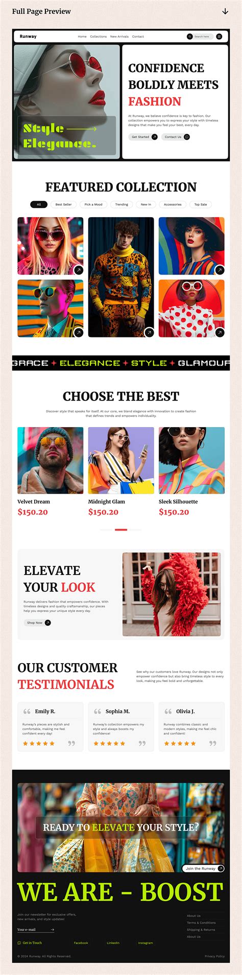 Fashion E Commerce Landing Page Behance Fashion E Commerce Landing Page Behance