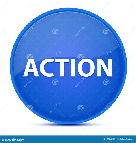 Action Aesthetic Glossy Blue Round Button Abstract Stock Illustration Illustration Of Black