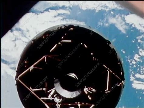 apollo retrieving module for soyuz docking 1975 stock video clip