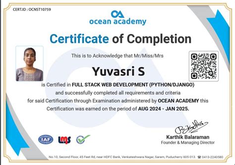 Oceanacademy Webdevelopment Fullstackdeveloper Python Django