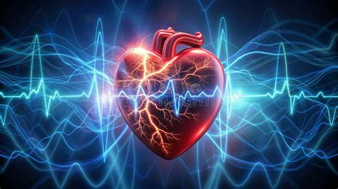 Diagram Showing The Irregular Beating Of A Heart In Arrhythmia With Chaotic Electrical Impulses