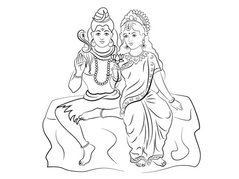 Shiva Parvati Drawing