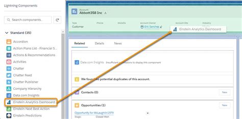 Embed An Analytics Dashboard In An Account Page Unit Salesforce