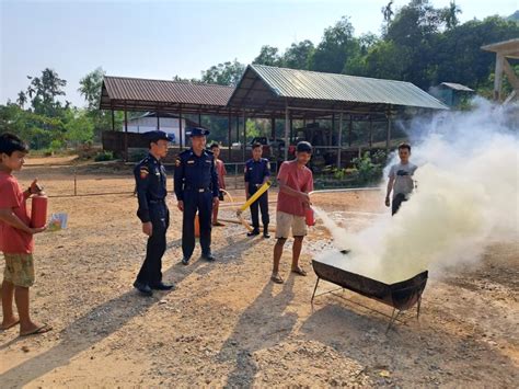 ရေဖြူမြို့နယ်တွင် မီးဘေးအန္တရာယ်ကြိုတင်ကာကွယ်ရေးဇာတ်တိုက်‌လေ့ကျင့်ခြင်း