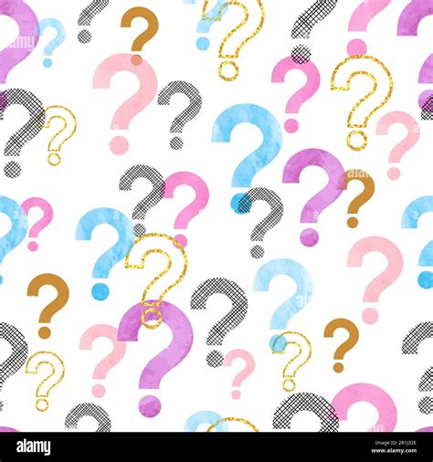 seamless question mark pattern vector background with colorful