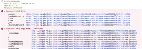 Dashboards Fatal Error Esri Community
