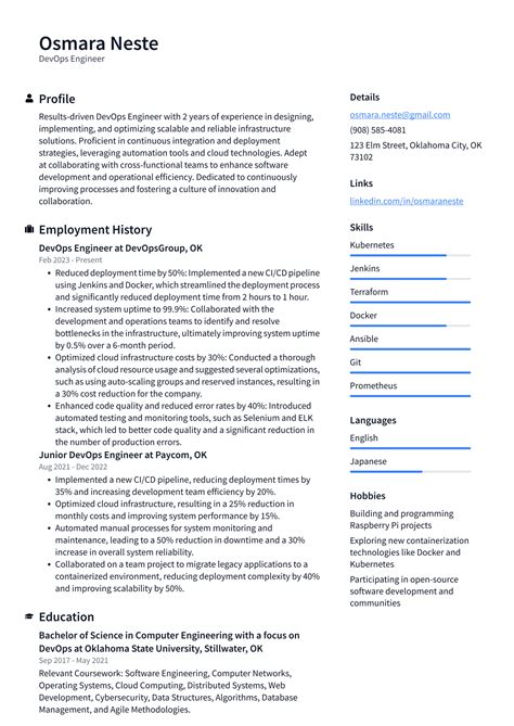 Lyft Devops Engineer Resume Examples Resumecat