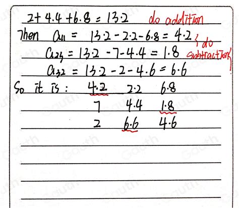 solved 5 find the missing numbers the sum of each row column and