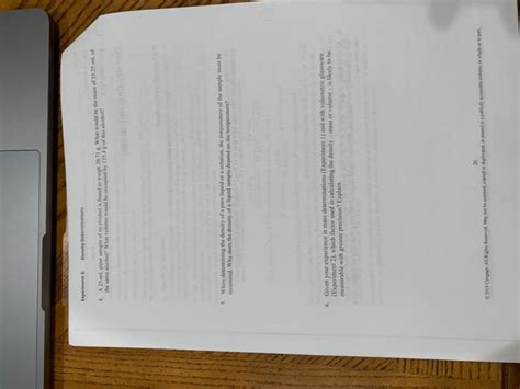 solved lab instructor experiment 3 density determinations
