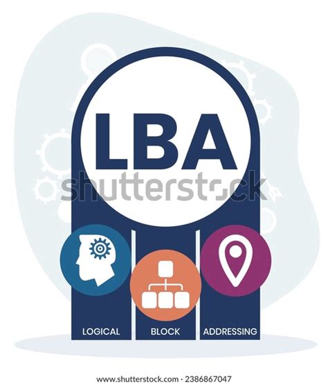 lba logical block addressing acronym business stock vector royalty