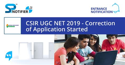Csir Ugc Net 2019 Correction Of Application Started