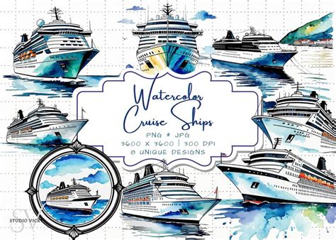 Watercolor Cruise Ship Clipart Cruise Ship Png And  Instant