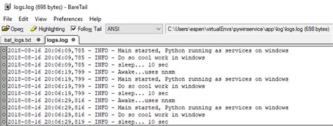 Pywinservice Running A Simple Python Script As A Windows Service E