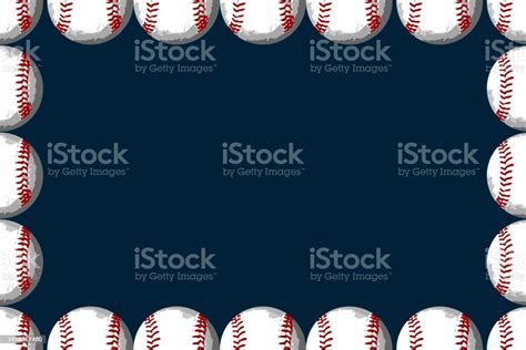 파란색 벡터 스포츠 카드 배경 야구 프레임 보더 그리기 레크리에이션 스포츠 배경 기호 그림 야구에 대한 스톡 벡터 아트 및 기타