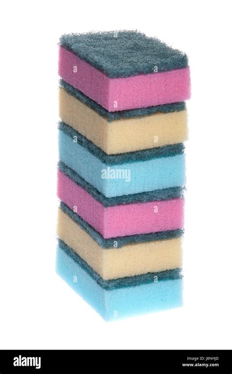 Isolated Household Wash Washing Hygiene Clean White Sponge