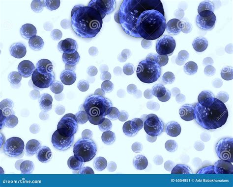 Fantasy Blue Alien Unknown Global Micro Cells Stock Illustration