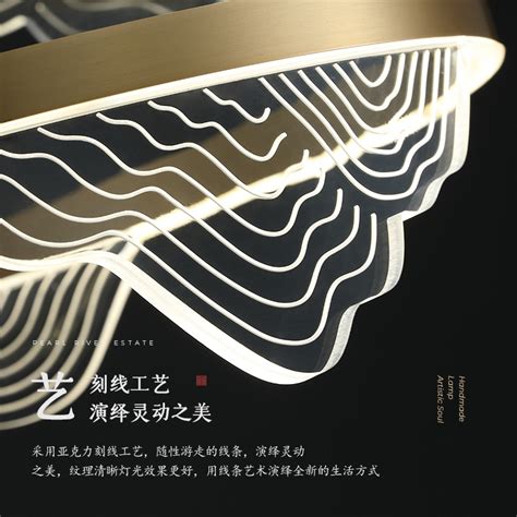 新中式餐厅吊灯轻奢设计师环形现代简约书房卧室别墅客厅led灯具虎窝淘