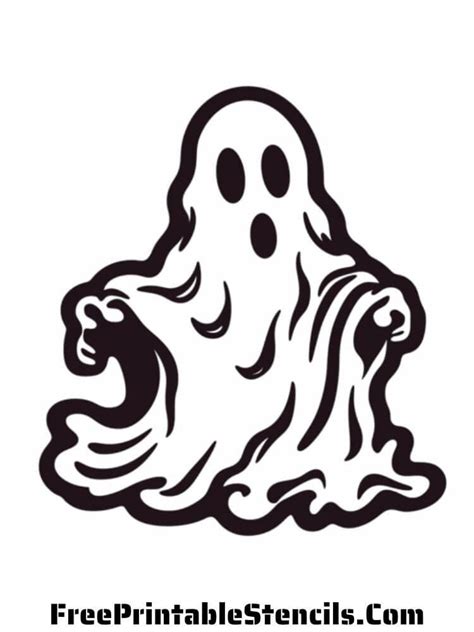 Ghost Stencil Printable Free Coloring Pages To Print
