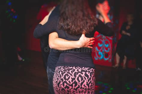 Couples Dancing Traditional Latin Argentinian Dance Milonga In The Ballroom Tango Salsa Bachata