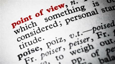how to use point of view in a sentence