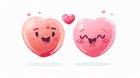 Милый влюбленный Эмотикон Эмоджи Иллюстрация персонажа Премиум Ai сгенерированный вектор