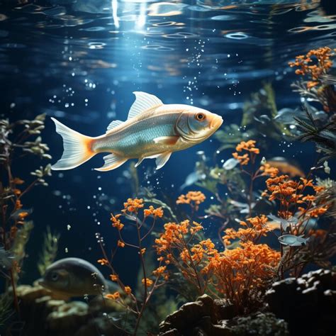 Algunos Peces Pequeños Están Nadando En El Tanque De Peces El Punto De