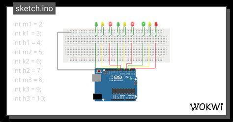 Trafic Light Simulation Wokwi Esp32 Stm32 Arduino Simulator