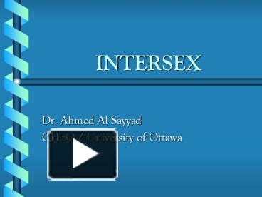 PPT INTERSEX PowerPoint Presentation Free To Download Id A C MTA O