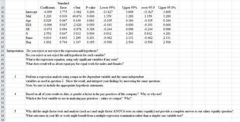 Solved Week Correlation And Regression For Each Question Chegg
