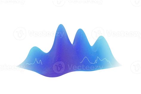A Gradient Waveform Graphic With Blue And Purple Peaks Illustrating