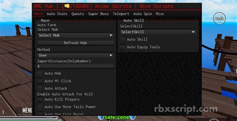 Anime Spirits Auto Attack Auto Farm Mobs And More Mobile Script