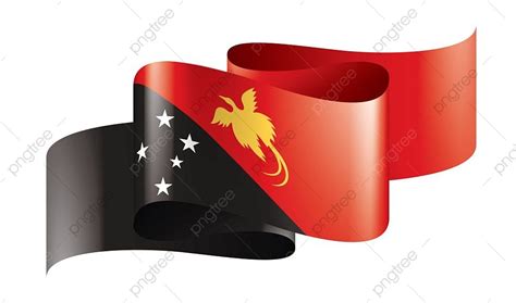 Papua New Guinea National Flag Official Papua Celebration Png And