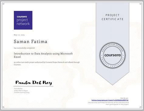 Dataanalysis Microsoftexcel Coursera Learning Excelskills Saman