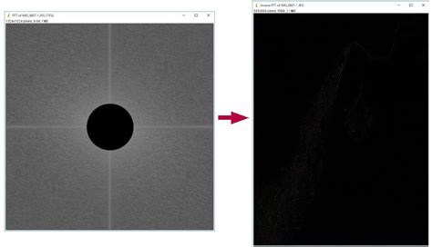 My Imagej การแปลงกลับของ Fft Inverse Fft