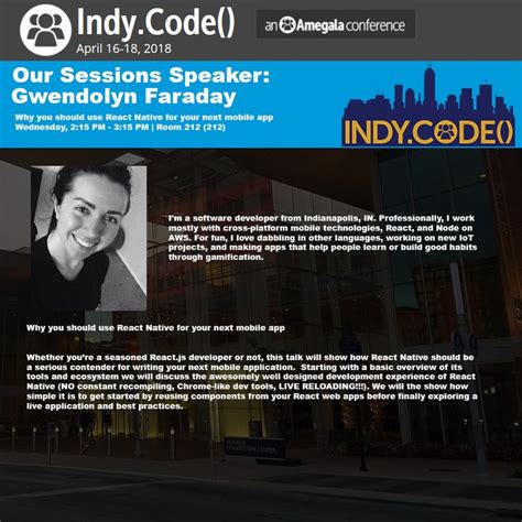Indycode Sessions Speaker Gwendolyn Faraday Mobile Technology