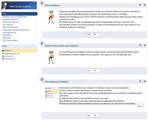 The Graphical User Interface Gui Of The Studip Plugin With Available