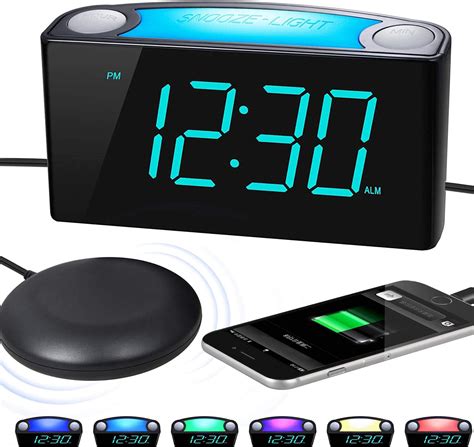 Extra Loud Alarm Clock With Bed Shaker Vibrating Alarm Clock For Heavy