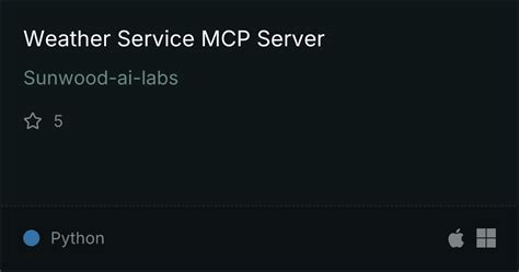 Weather Service Mcp Server Glama