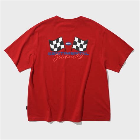 레이싱 플래그 티 딥레드 감도 깊은 취향 셀렉트샵 29cm