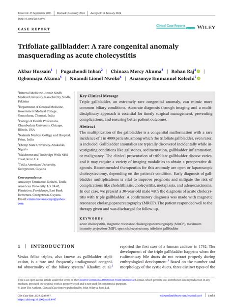 Pdf Trifoliate Gallbladder A Rare Congenital Anomaly Masquerading As Acute Cholecystitis