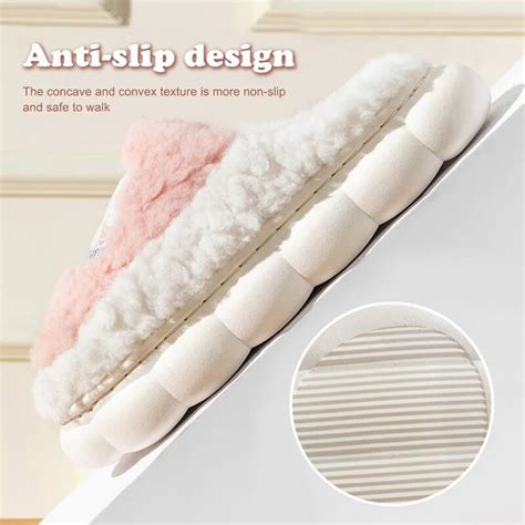 Badu Bg Зимни плюшени чехли Дамски обувки за двойка Сладки анимационни чехли с мече за мъже