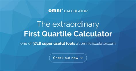 First Quartile Calculator