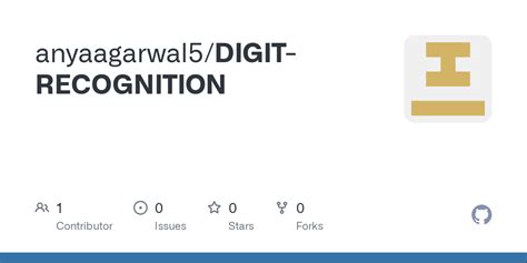GitHub Anyaagarwal DIGIT RECOGNITION