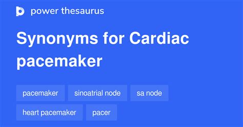 Cardiac Pacemaker Synonyms 58 Similar Words And Phrases