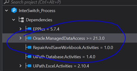 Getting The Reference To Oracle Data AccessClient In UiPath Invoke Code Activities UiPath