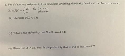 Solved 6 For A Laboratory Ssignment If The Equipment Is Chegg
